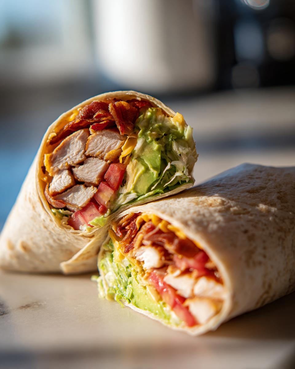 5 Minute chicken club wrap Joy Secret - Recettefx
